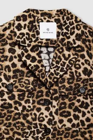 ANINE BING Flynn Leopard Print Jacket