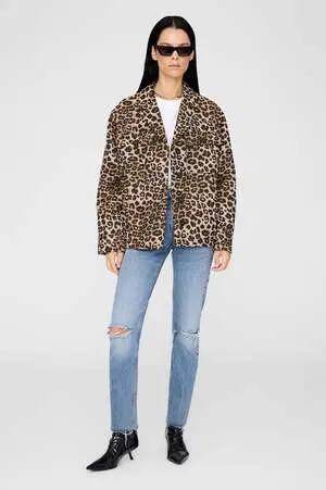 ANINE BING Flynn Leopard Print Jacket