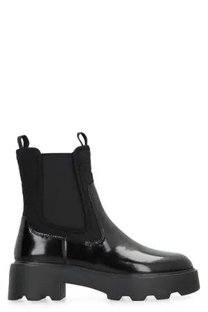 Tory Burch Leather Chelsea Boots - Black