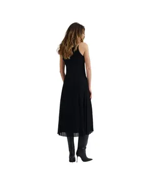 MALINA Nessa Halterneck Knitted Midi Dress