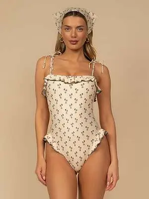 Victoria's Secret Jacelyn Ruffle One-piece Swimsuit - Floral