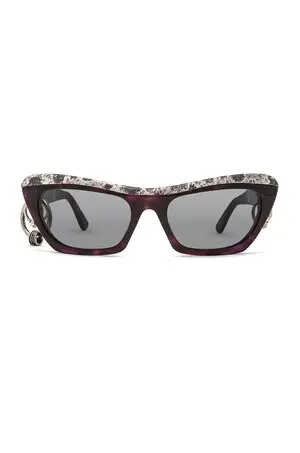 Acne Studios Dielle Sunglasses - Black Purple Grey & Dark Grey