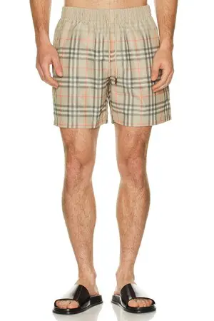 Burberry Check Swim Shorts - Sand Ip Check