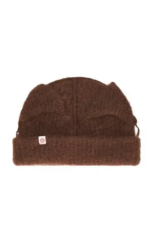 CHARLES JEFFREY Alpaca Chunky Ears Beanie - Brown