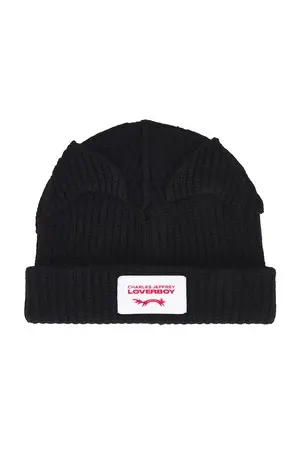 CHARLES JEFFREY Supersized Chunky Ears Beanie - Black