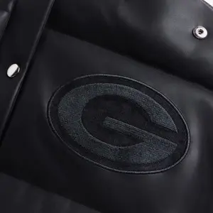 OFF SEASON Green Bay Packers Faux Leather Puffer Jacket