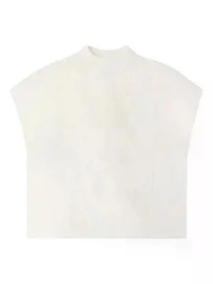 CFCL Ribbed Mock-neck Vest - White