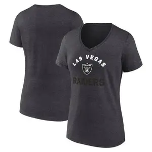 LOGO ATHLETIC Las Vegas Raiders Unrivaled V-neck T-shirt - Heather Charcoal