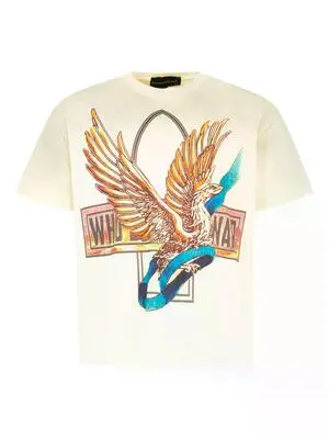 WHO DECIDES WAR Short-sleeve Print T-shirt - Neutrals