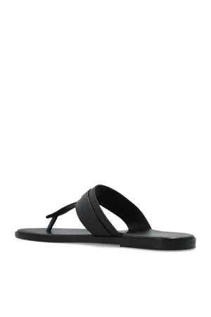 TOM FORD Leather Slides - Black