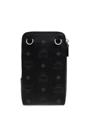 Mcm Shoulder Bag With Logo - Black