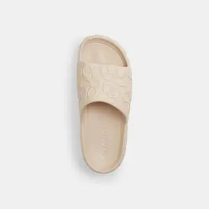 COACH Bay Signature Slides - Ivory