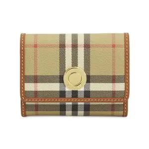 Burberry Check Short Wallet - Beige Brown