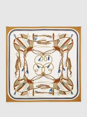 REISS Mila Silk Printed Scarf - Multi