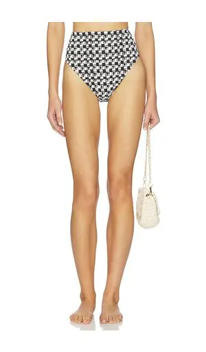 CLEOBELLA Kimber Bikini Bottom - Ivory & Black