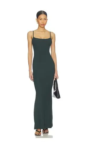 Skims Soft Lounge Long Slip Dress - Cypress - 10% Off | Editorialist