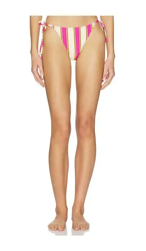 Solid & Striped The Iris Side Tie Bikini Bottom - South Beach Stripe