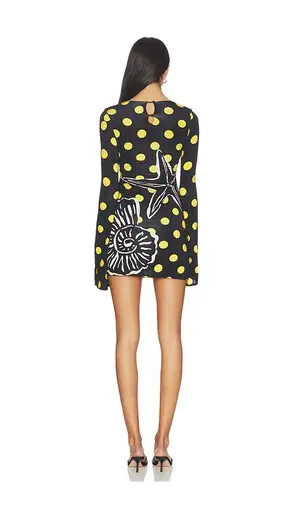 CALA DE LA CRUZ Maisha Dress - Calicobw Black & White
