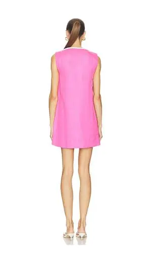 ADRIANA DEGREAS Bi-color Deep-v Mini Dress