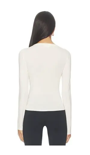 THE LINE BY K Demi Keyhole Top - Vanilla