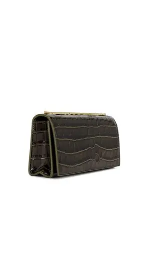 Veronica Beard Croc Embossed Barre Clutch