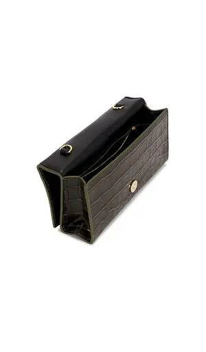 Veronica Beard Croc Embossed Barre Clutch