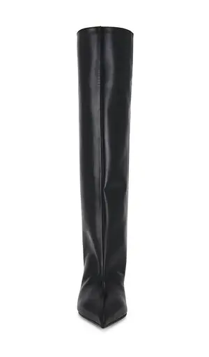 Attico Lea Stiletto Pointed Toe Boots - Black