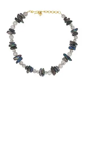 Brinker & Eliza Lilah Necklace - Peacock & Smoke