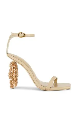 Cult Gaia Sienna Embellished Heel Sandal - Beige