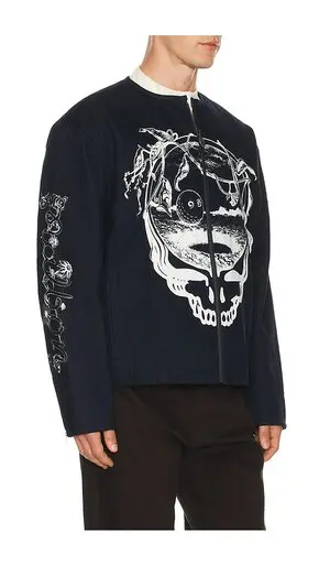 MALBON X Grateful Dead Moto Jacket - Blue