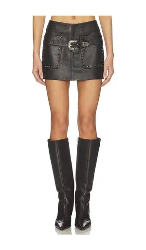 Understated Leather Skirts