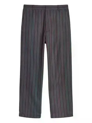 THE ELDER STATESMAN Slacker Striped Trousers - Grey