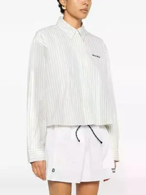 Miu Miu Striped Cotton Shirt - Yellow