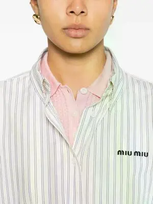 Miu Miu Striped Cotton Shirt - Yellow