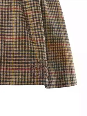 Miu Miu Houndstooth Check Flared Miniskirt