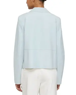 Lafayette 148 New York Notch Lapel Patch Pocket Jacket - Glacier Blue