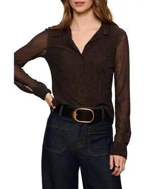 Sanctuary Fitted Mesh Top - Espresso