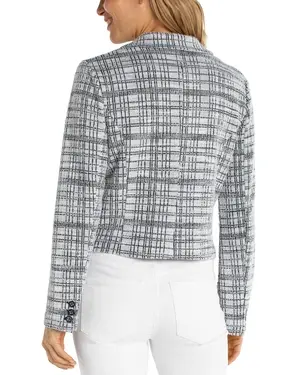 LIVERPOOL Cropped Blazer - Plaid