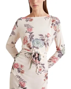Marella Rosette Neck Maxi Dress