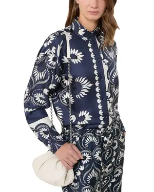 Max Mara Lastra Silk Printed Shirt