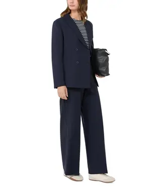 Max Mara Wkdzinnia Double Breasted Blazer - Navy
