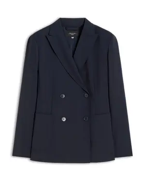 Max Mara Wkdzinnia Double Breasted Blazer - Navy