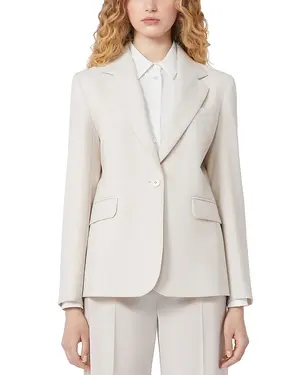 Max Mara Lamine Wool Blazer - Sand