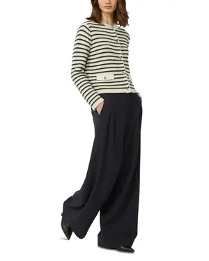 Max Mara Vodka Striped Cardigan Sweater - Navy