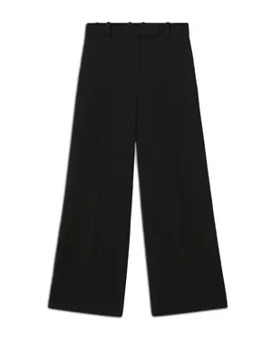REISS Gabi Wide Leg Trousers - Black