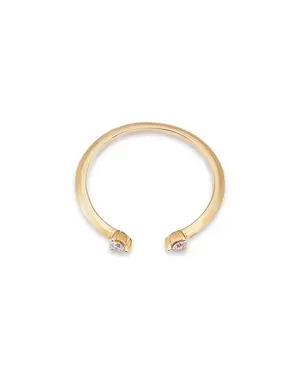MOON & MEADOW 14k Yellow Lab Grown Diamond Cuff Ring