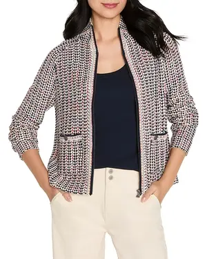 NIC+ZOE Tuck Stitch Color Wheel Jacket