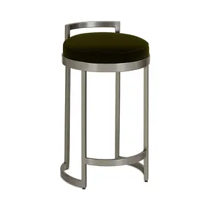 UNIVERSAL Essence Counter Stool - Sapphire Velvet Emerald/white Satin Bron
