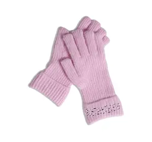 Ted Baker London Embellished Beanie And Gloves Set - Rose