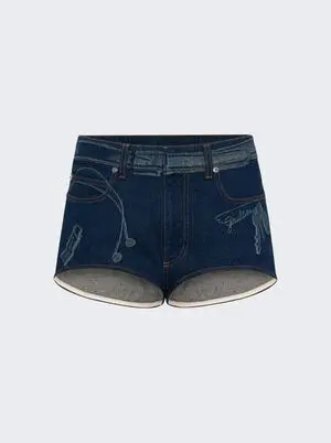 JEAN PAUL GAULTIER Trompe L'oeil Denim Shorts